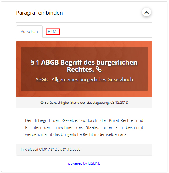 Verlinkungsmöglichkeiten - JUSLINE Österreich